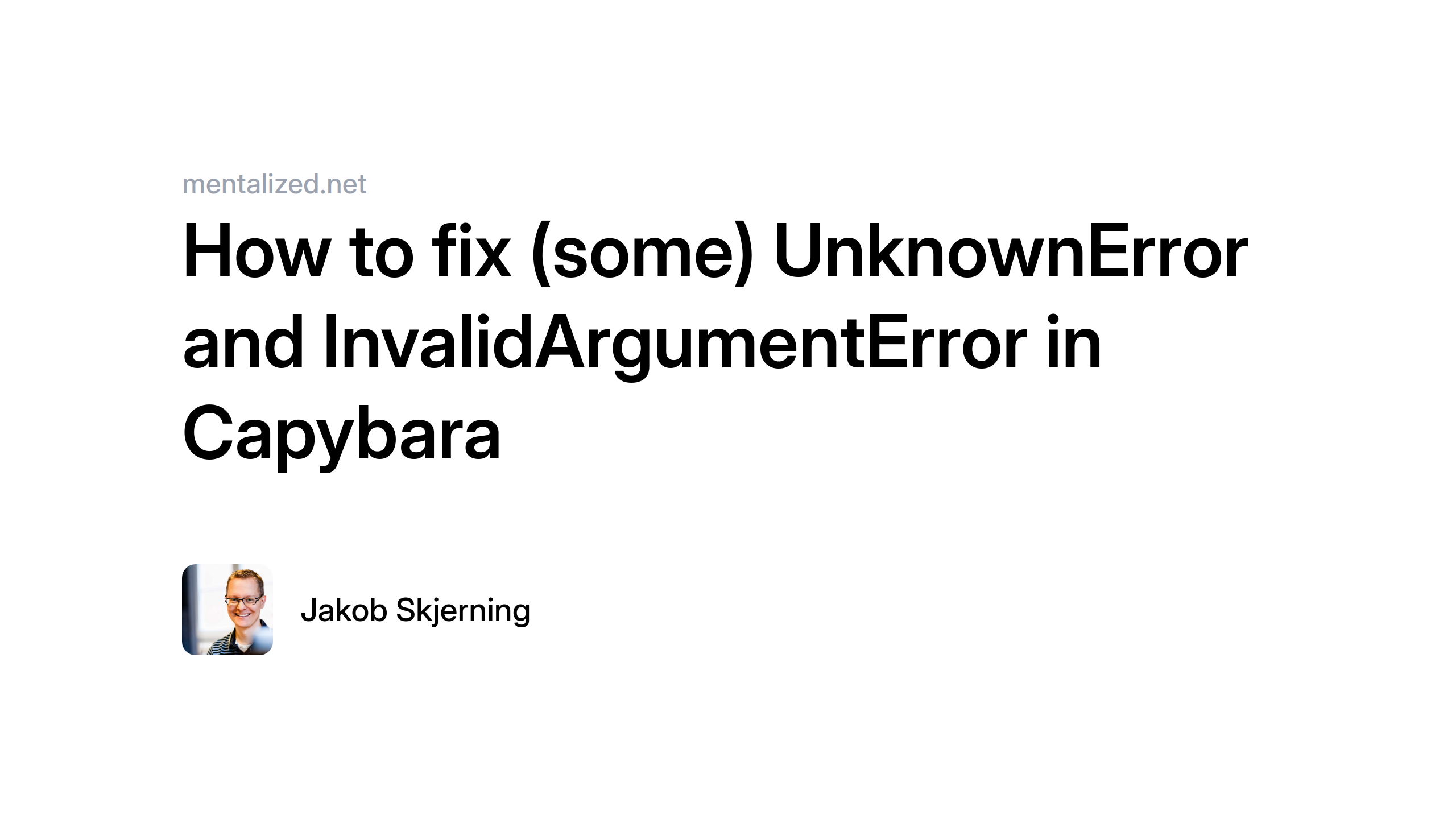 How to fix (some) UnknownError and InvalidArgumentError in Capybara | mentalized.net