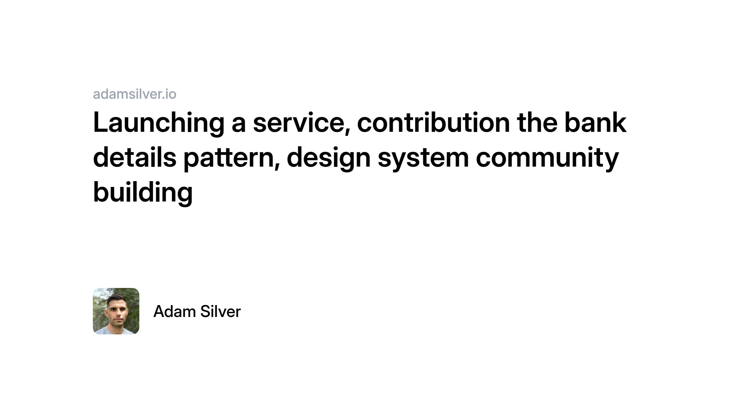 Launching a service, contribution the bank details pattern, design ...